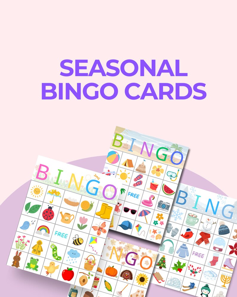Seasonal BINGO Cards - Etsy