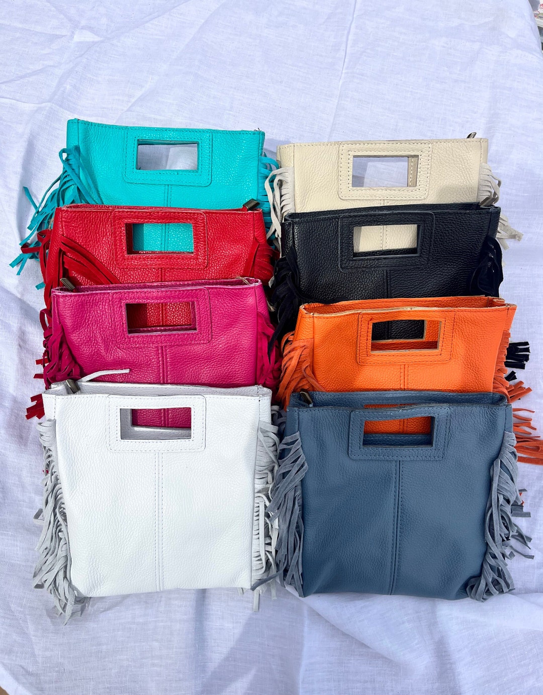 Billy Bag Bag With Square Fringes in Nubuck Suede Gift Idea for Women ...