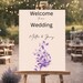 Welcome Sign Tempate Lavender printable Template Floral Welcome Sign ...