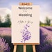 Welcome Sign Tempate Lavender printable Template Floral Welcome Sign ...