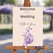 Welcome Sign Tempate Lavender printable Template Floral Welcome Sign ...