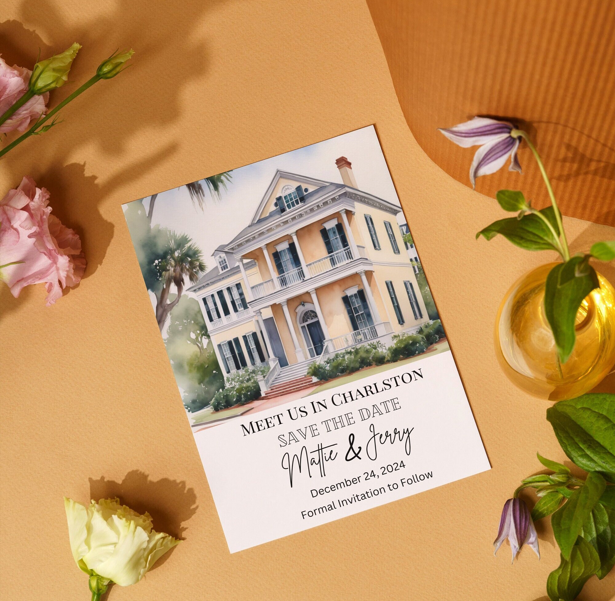 Meet Us in Wedding Invitation Template Destination Invitation Save Our ...