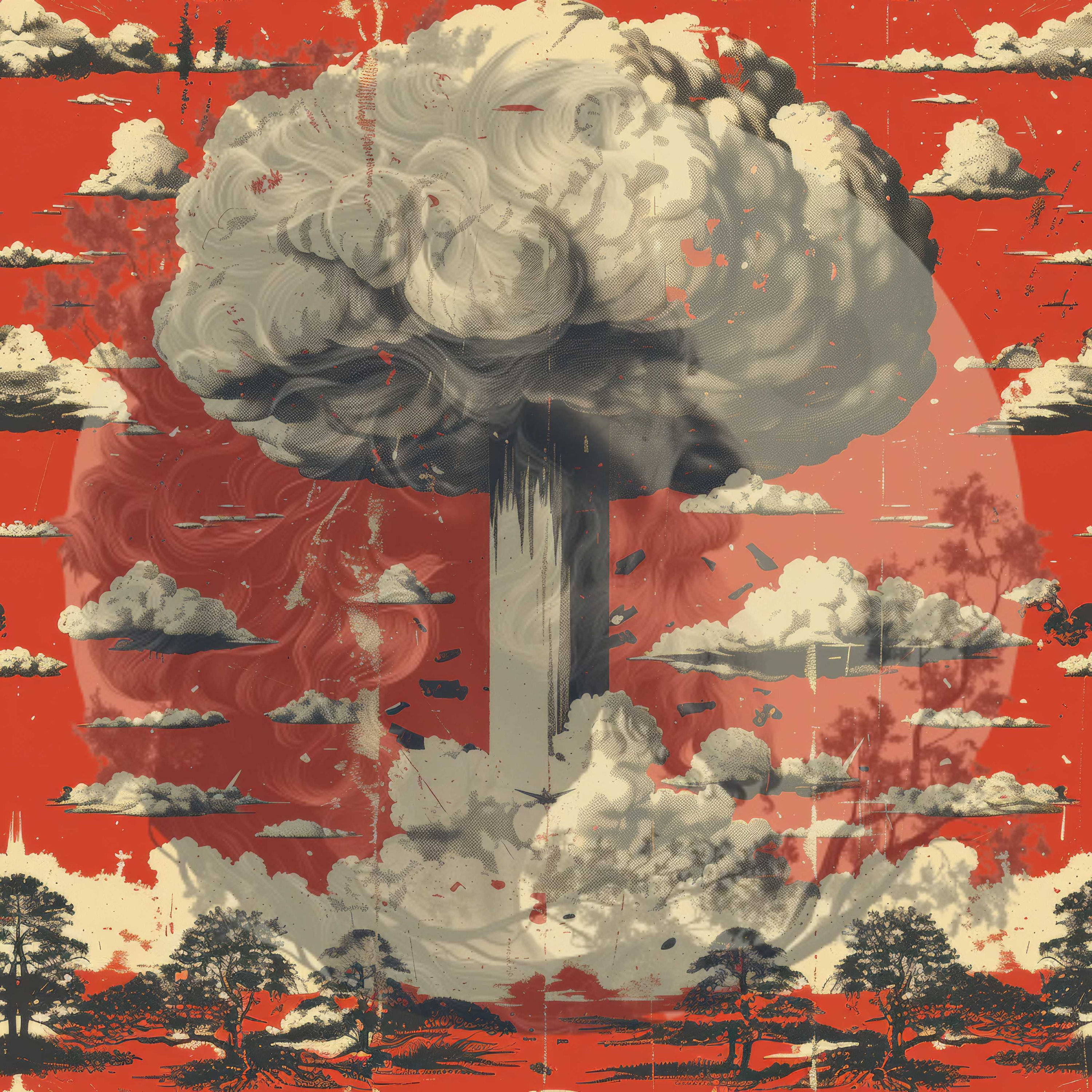 8 Seamless Nuclear Digital Paper Design Patterns Commercial Use Allowed ...