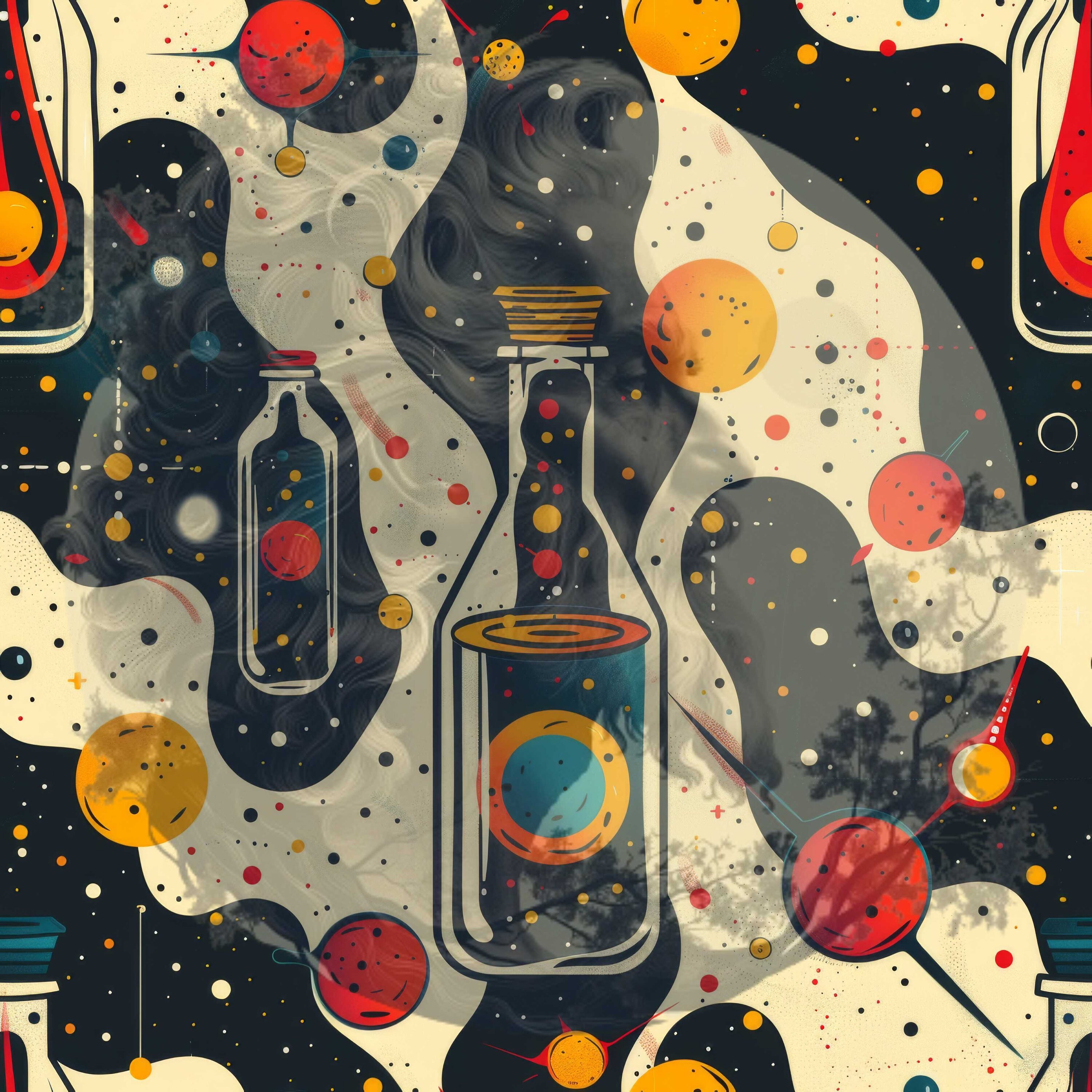 8 Seamless Science Digital Paper Design Patterns Commercial Use Allowed ...