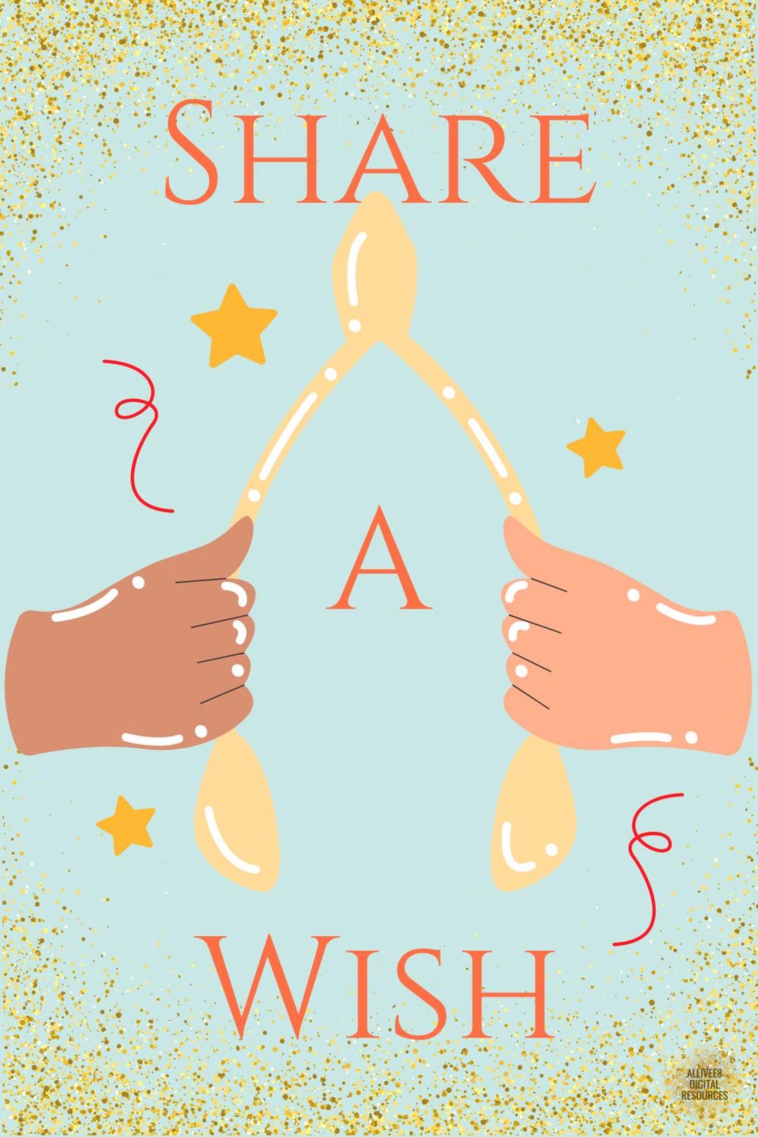 Wishbone Wish Cards - Etsy