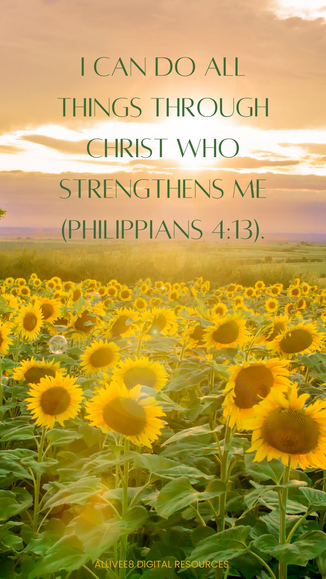 Sunflower Inspirational Phone Wallpaper - Etsy