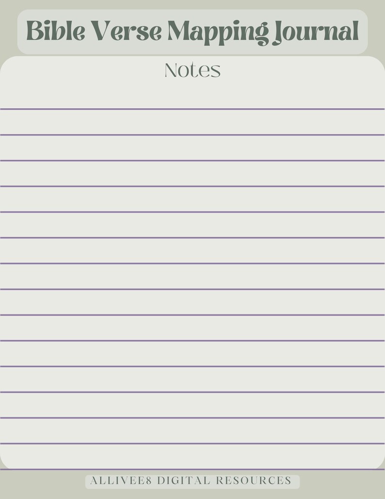 Olive Bible Verse Mapping Journal - Etsy
