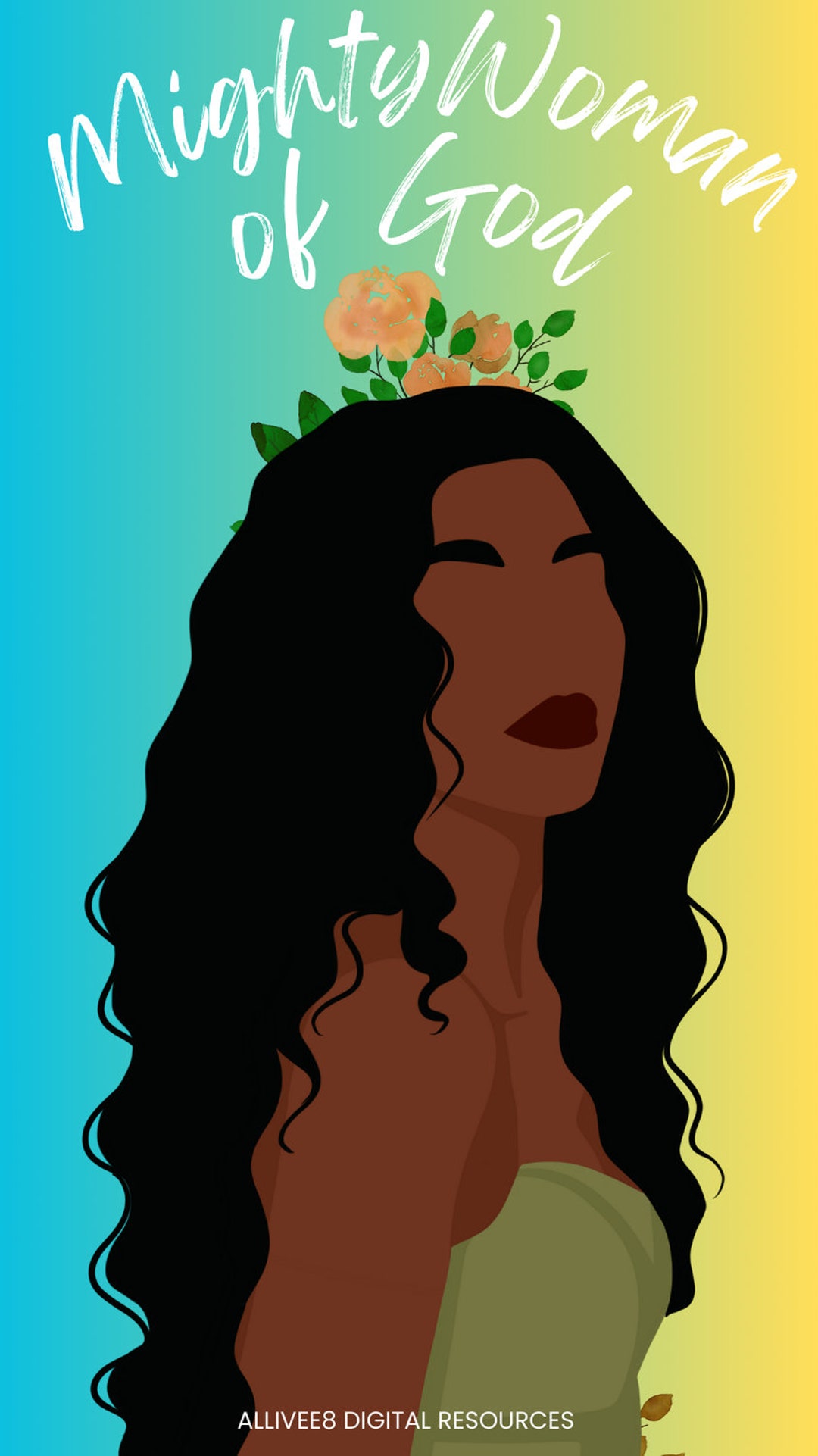 Mighty Woman Inspirational Phone Wallpaper - Etsy