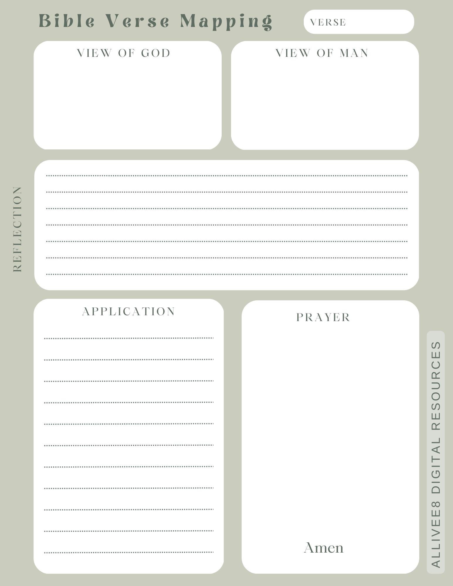 Olive Bible Verse Mapping Journal - Etsy