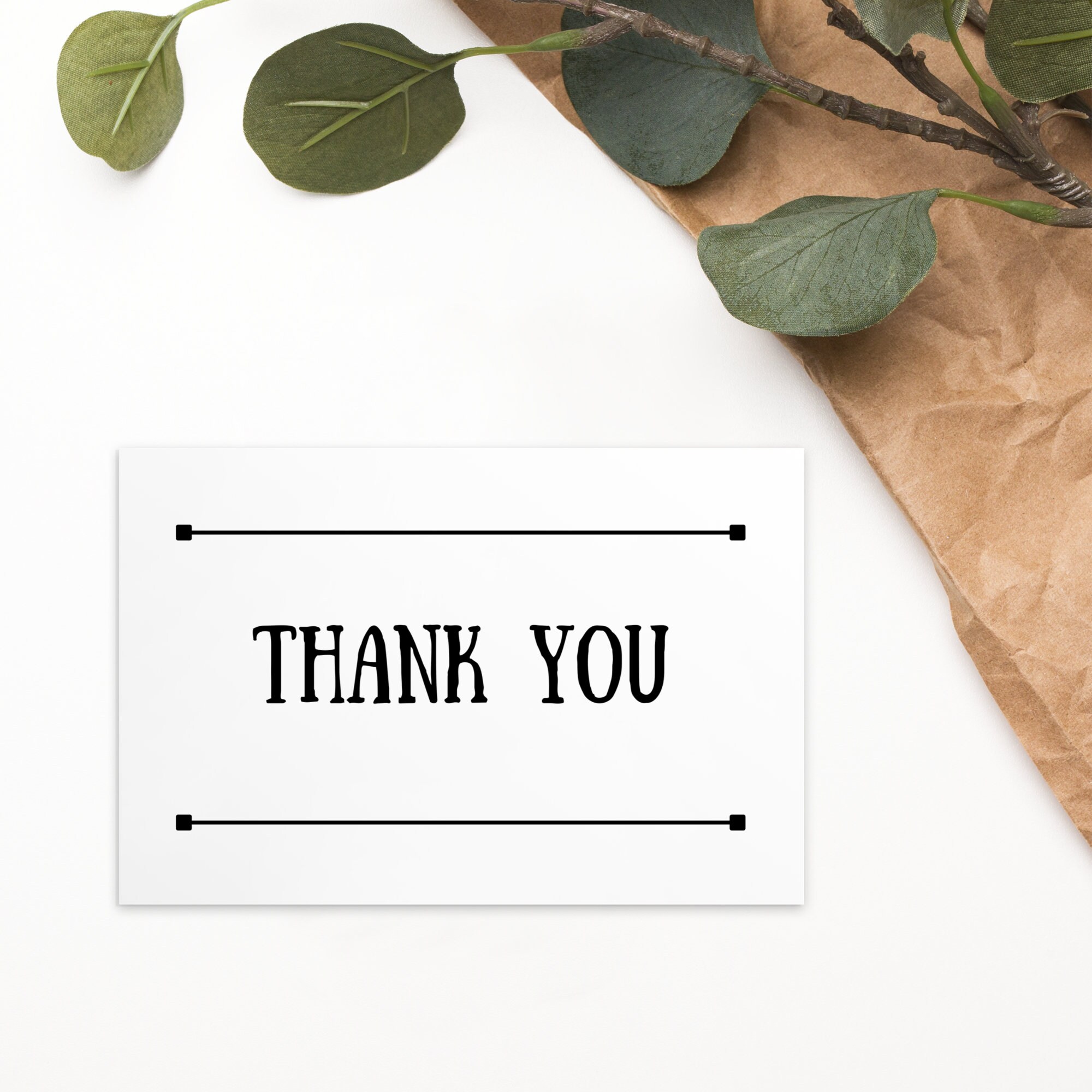 Printable Thank You Postcard. Simple. A Note to Show Appreciation. - Etsy