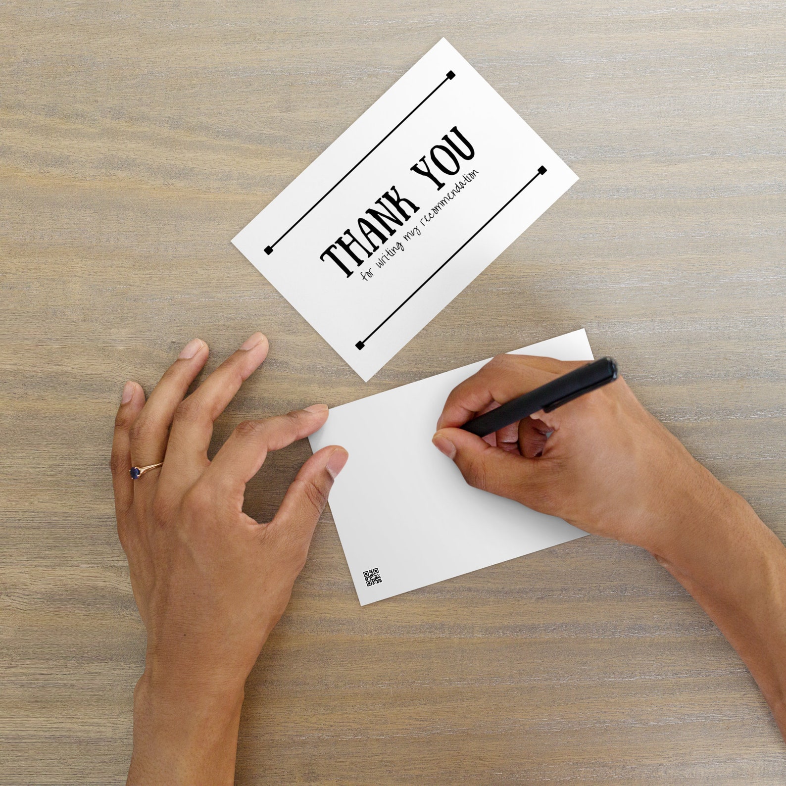 Printable Thank You (for Writing My Recommendation) Postcard. Simple. A ...