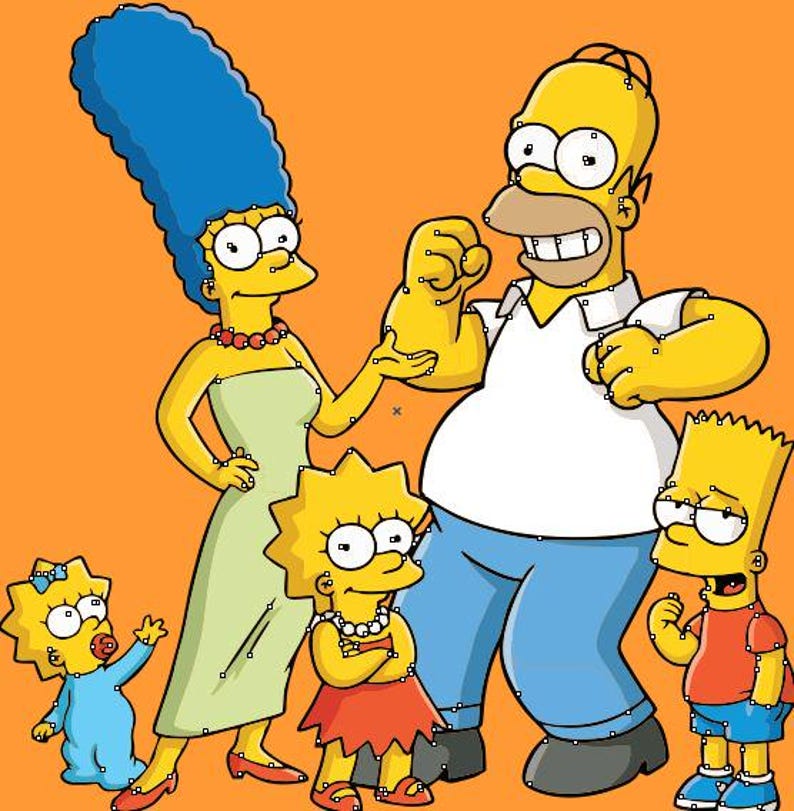 Bundle of Simpsons PNG Image + Vector Source File - Etsy