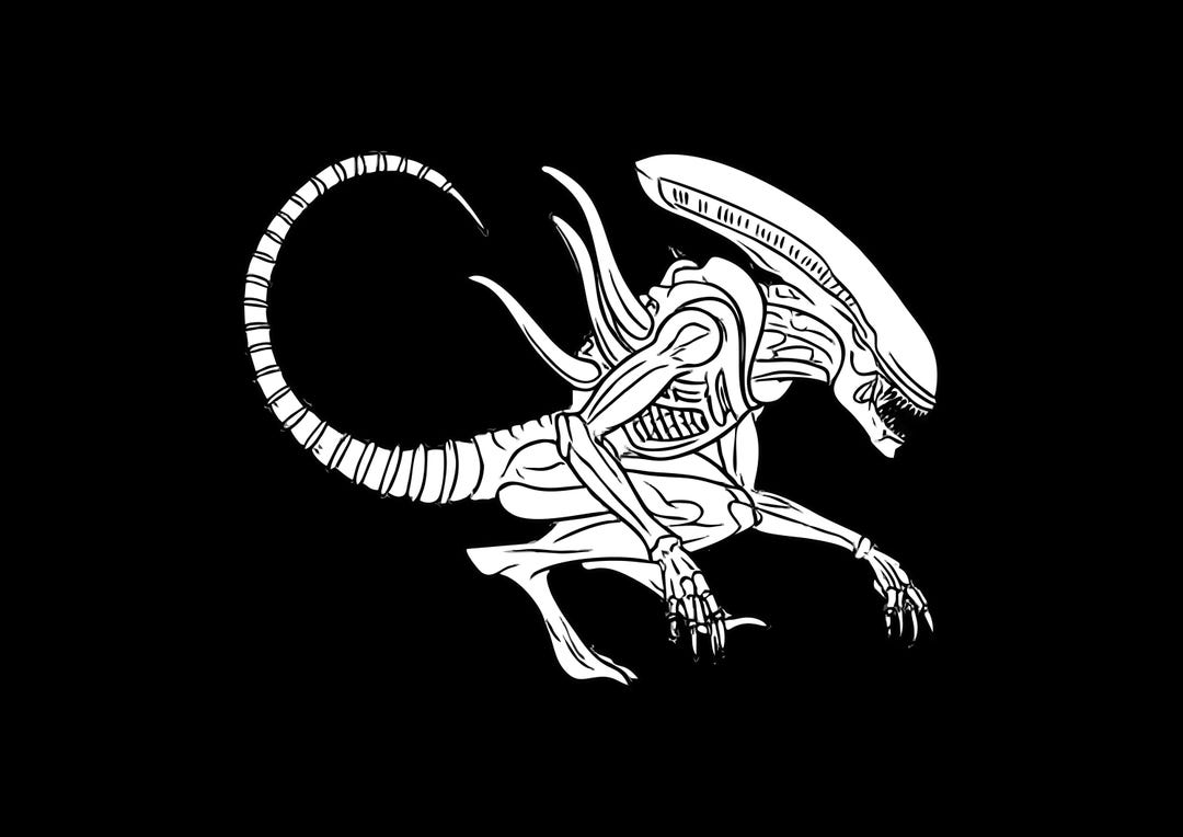 Bundle of Xenomorph PNG Image + Vector Source File - Etsy