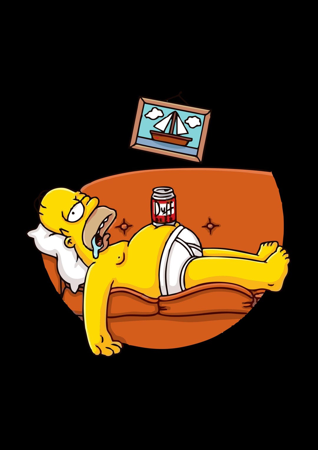 Bundle of Simpsons Sleeping PNG Image + Vector Source File - Etsy