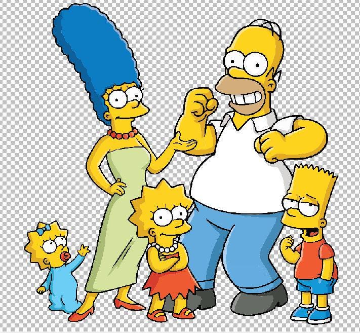 Bundle of Simpsons PNG Image + Vector Source File - Etsy