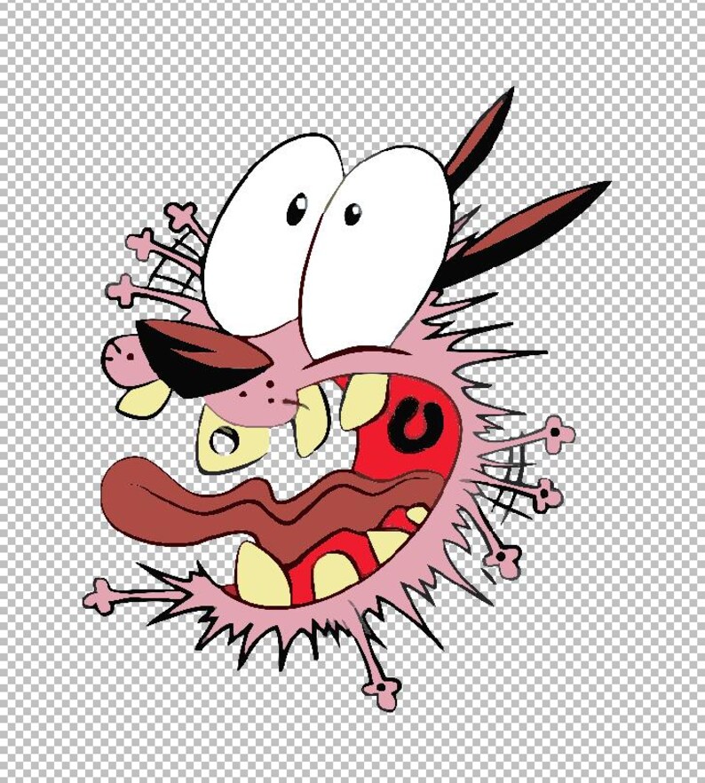 Bundle of Courage the Cowardly Dog PNG Image + Vector Source File - Etsy