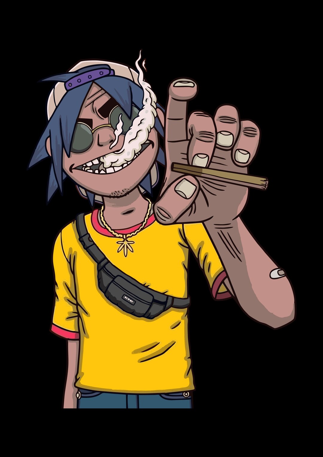 Bundle of Gorillaz Style PNG Image + Vector Source File - Etsy