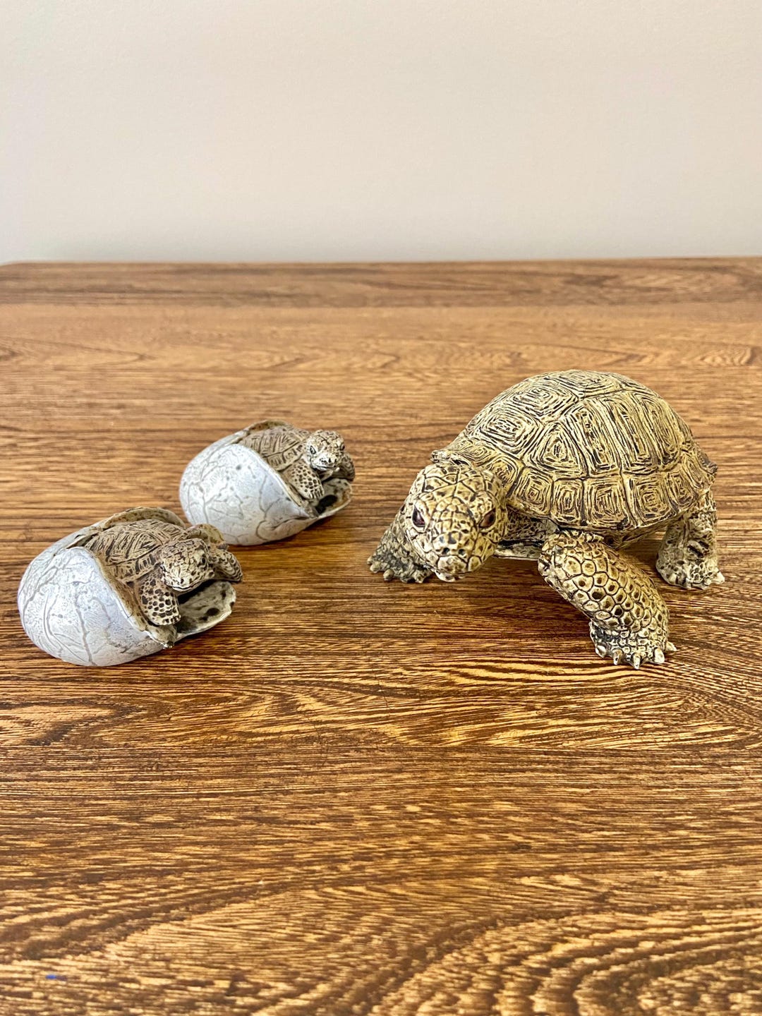 Realistic Turtle Figurines Set of 3 - Marine Life Decor, AAA Rubber ...
