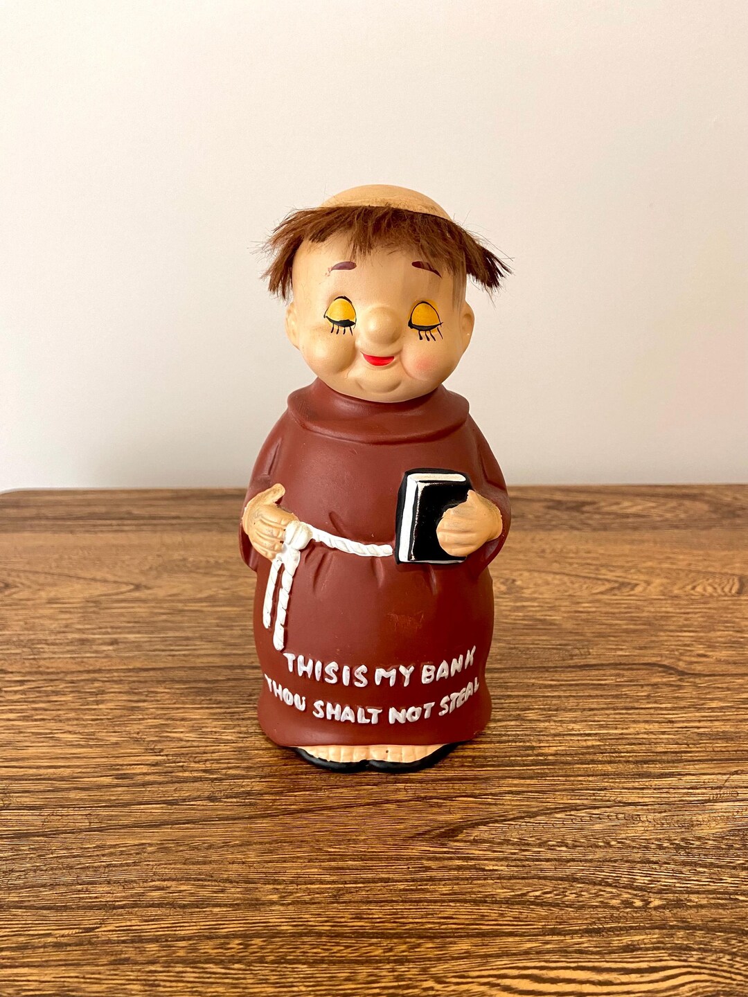 Adorable Vintage Ceramic Friar Tuck Monk Bank - "this is My Bank, Thou ...