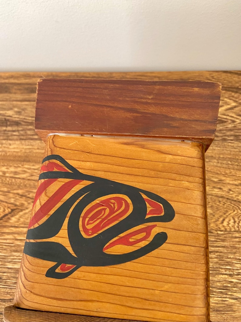 Vintage Pacific Northwest Coast Bent Cedar Box Bentwood Box - Salmon ...