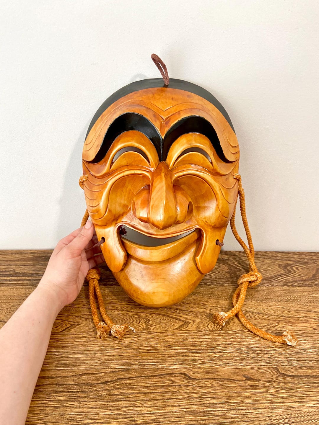 Extra Large Vintage Korean Hahoe Mask, Hand-carved Yangban Tal, 14 ...