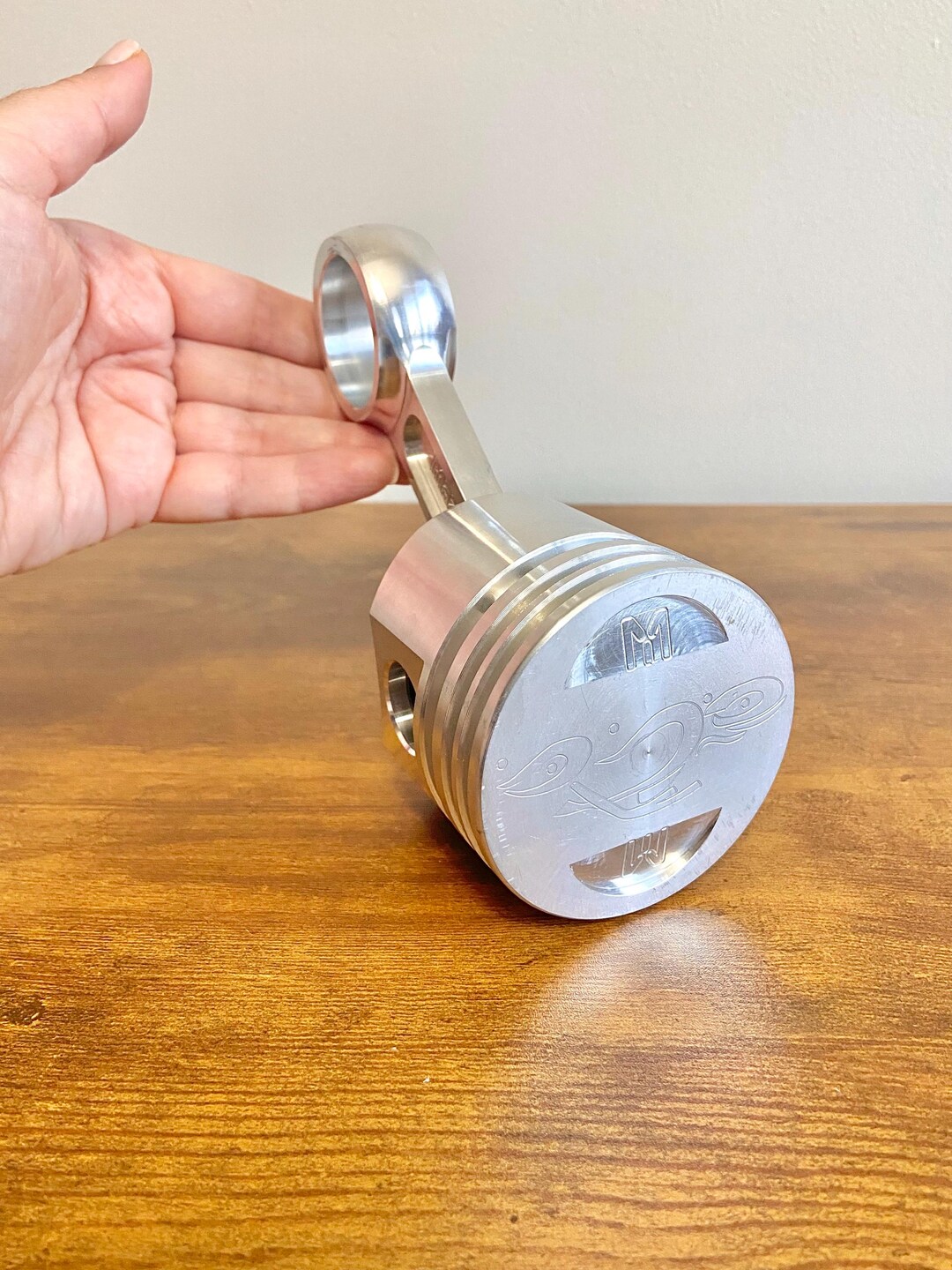 Vintage Mazak CNC Machined Piston & Connecting Rod, 6.5" Desk Art ...