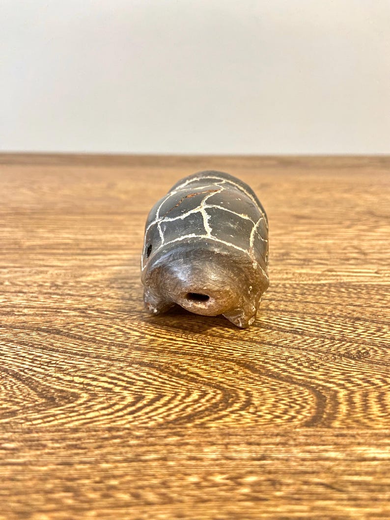Vintage Turtle Ocarina Flute, Handcrafted Clay Wind Instrument, Tribal Folk Art Decor, Whistle ...