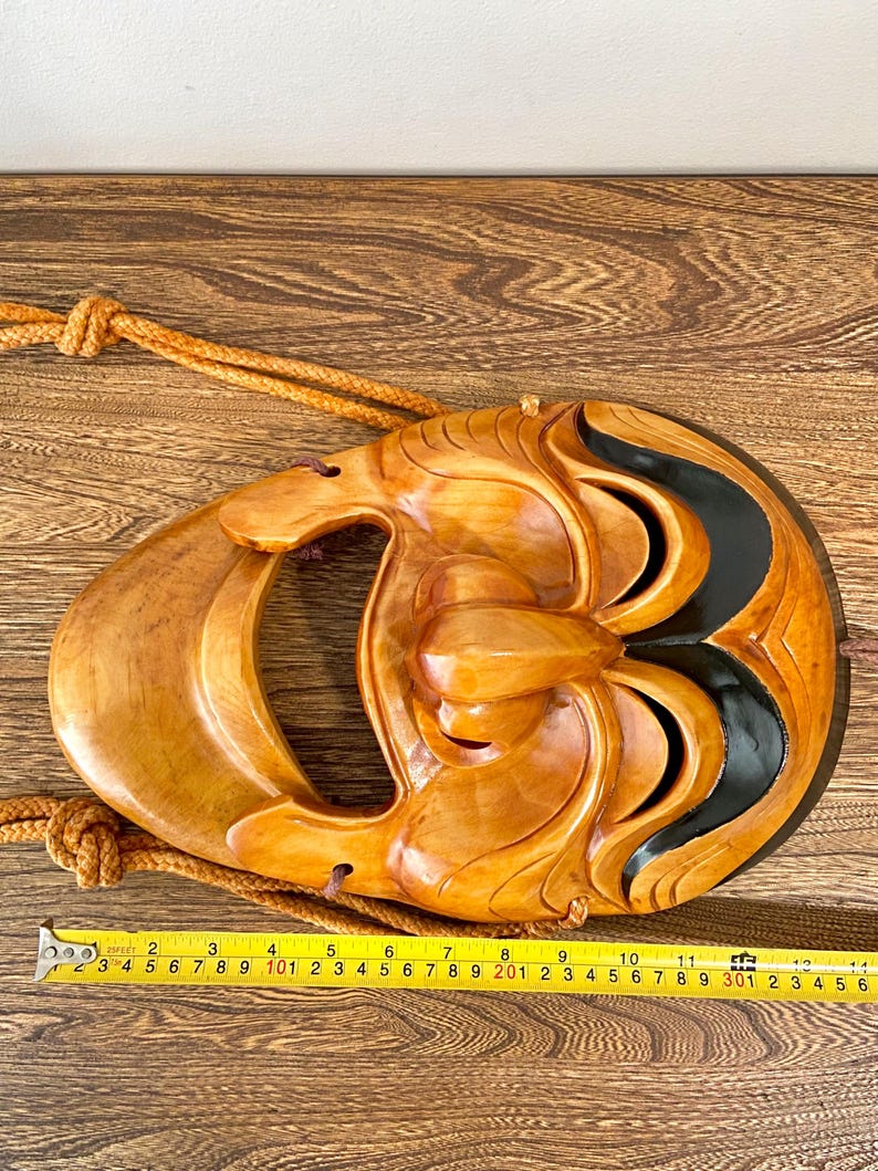 Extra Large Vintage Korean Hahoe Mask, Hand-carved Yangban Tal, 14" (36 ...