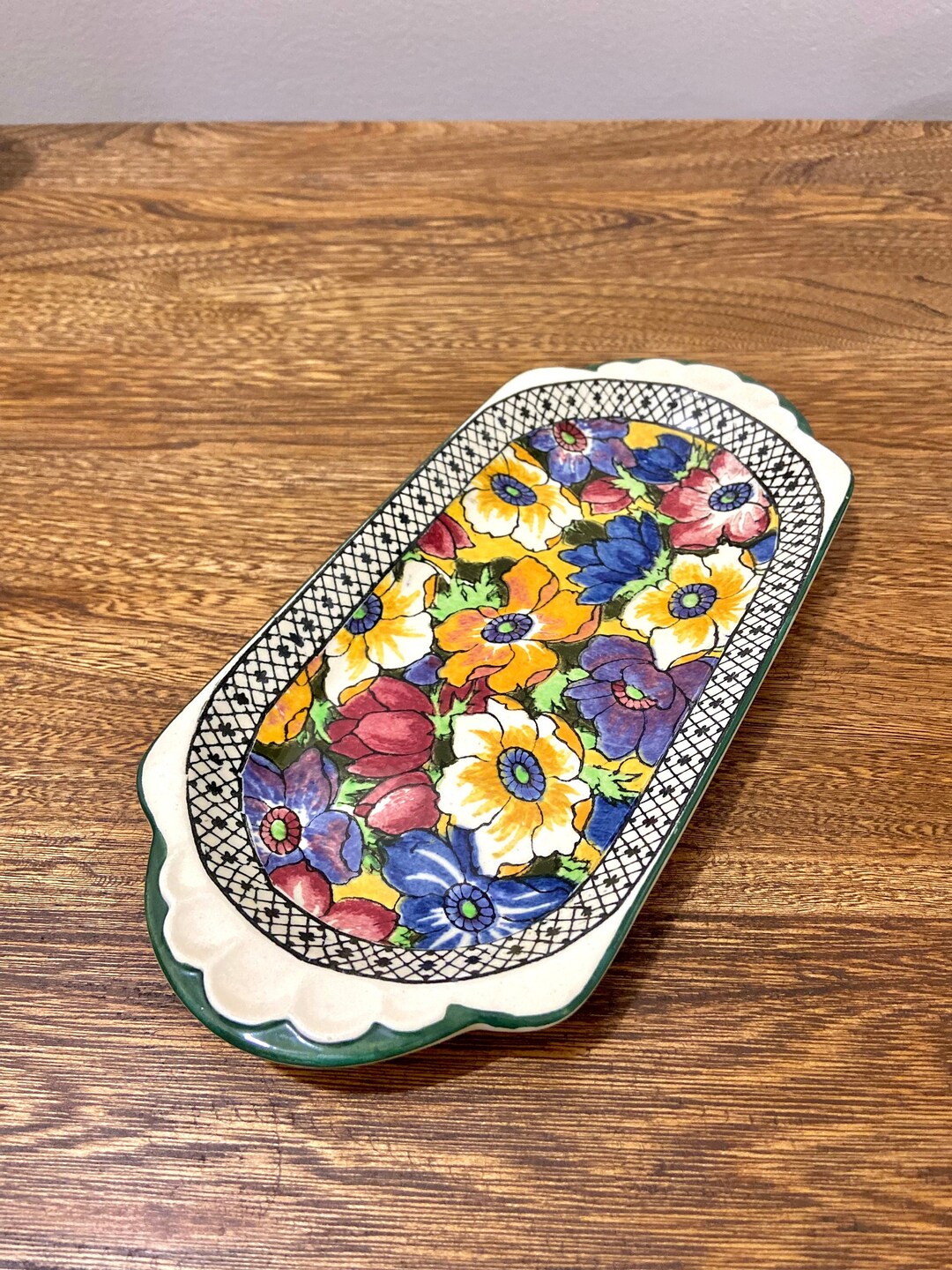 Royal Doulton 1930s Anemones B Series D5856 Dish Tray, Made in England ...