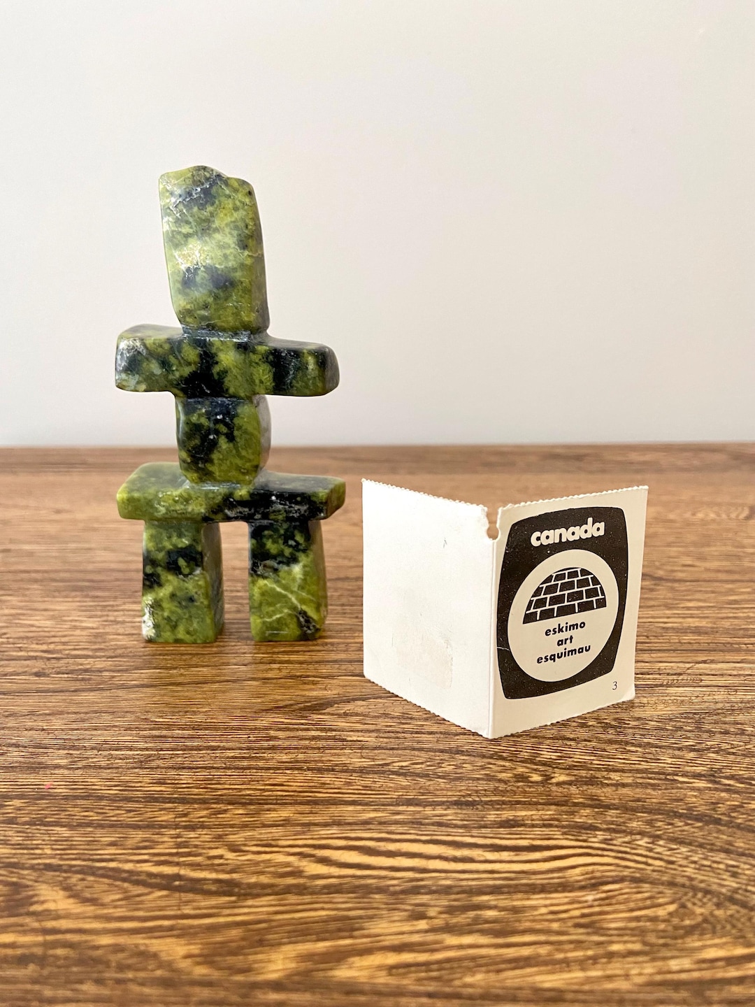 Ning Pootoogook Inuit Inukshuk Stone Sculpture, Cape Dorset Inuit Art ...