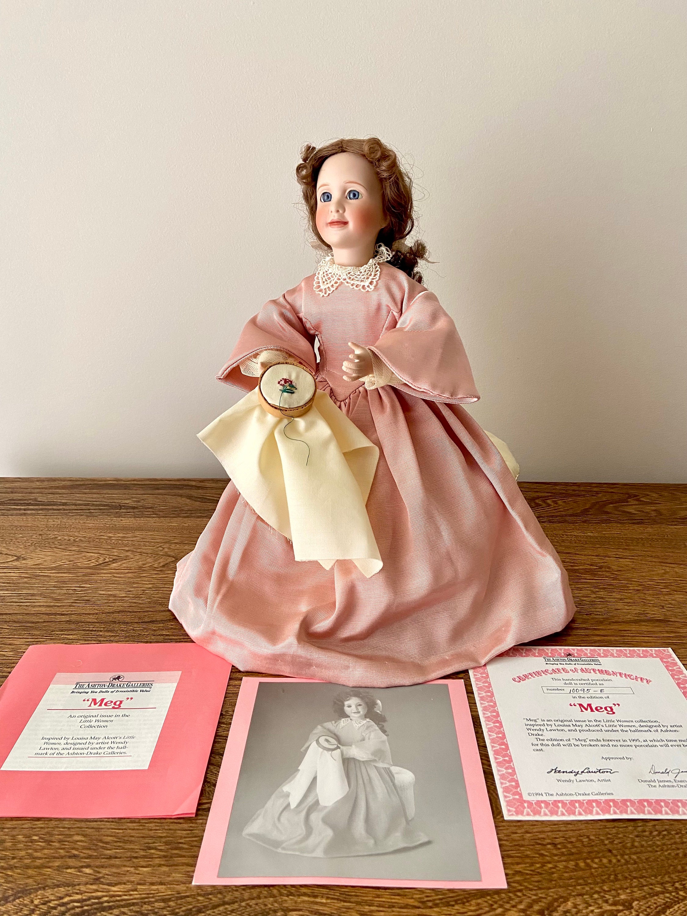 Vintage Five 'little Women' Porcelain Dolls - Beth, Marmee, Meg, Amy, Jo, by Wendy Lawton for ...