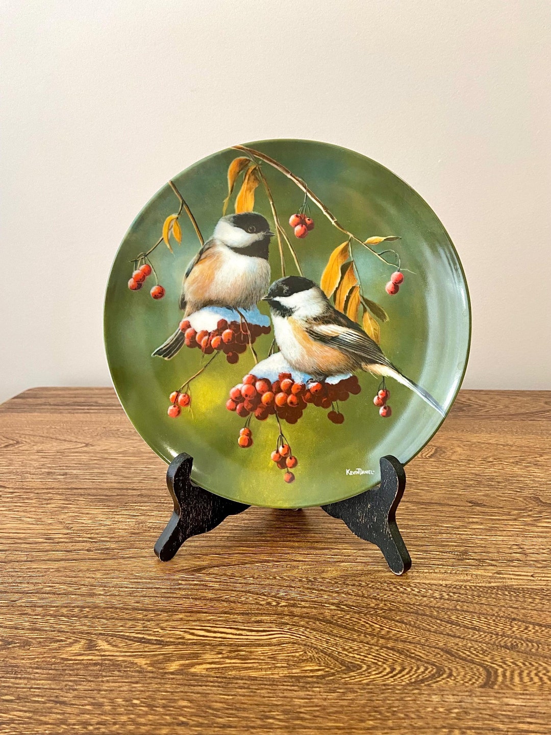 The Chickadee Plate by Kevin Daniel, Edwin Knowles Birds of Your Garden ...