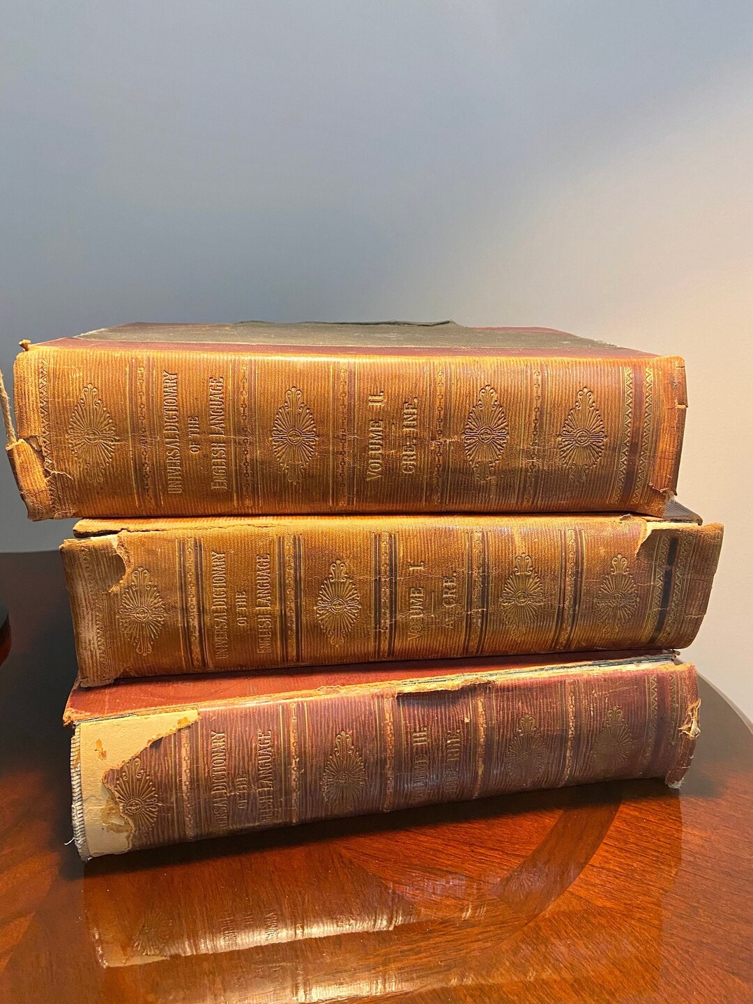 Antique 1890s 3-volume Set Universal Dictionary of the English Language ...