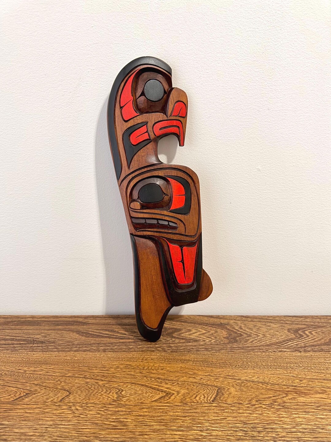 Vintage Kwakiutl Eagle Wall Carving - Alfred Robertson, Pacific ...