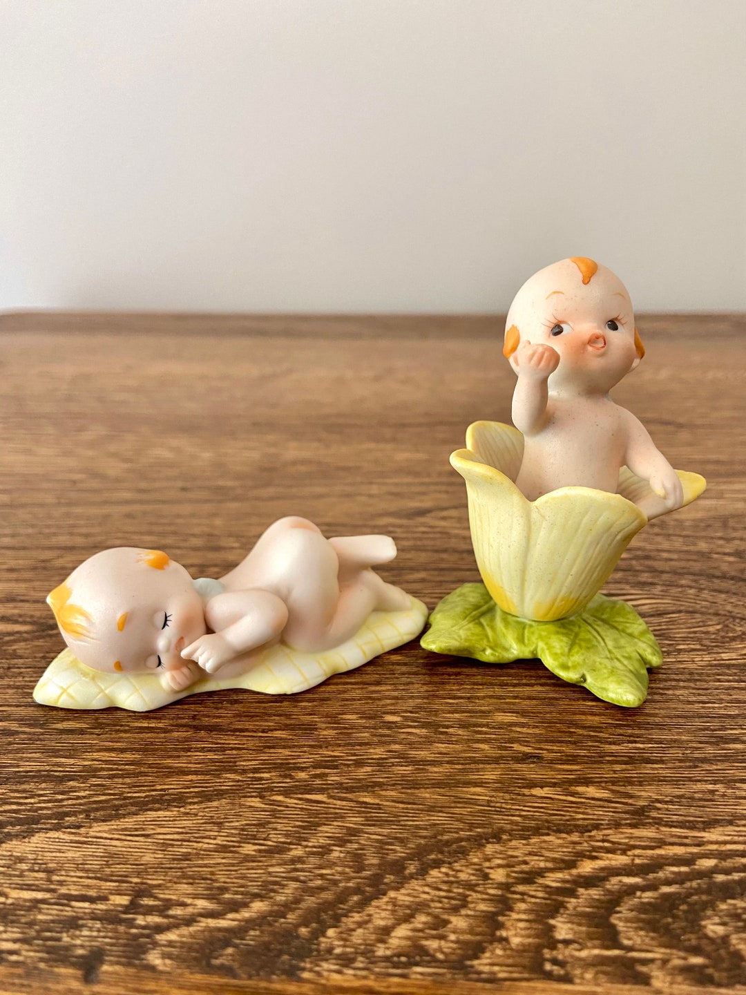 Super Cute Vintage 1985 Lefton Kewpie Sleeping Baby Figurine, Enesco ...