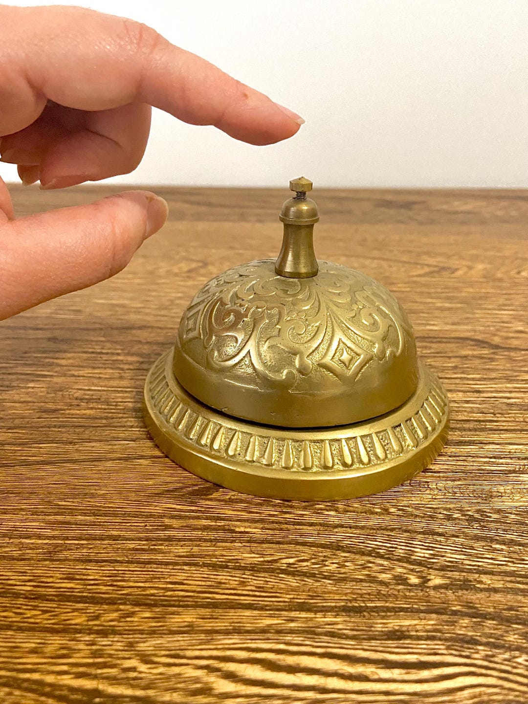 Vintage Hotel Desk Bell, Ornate Scroll Design, Service Counter Bell, 3. ...