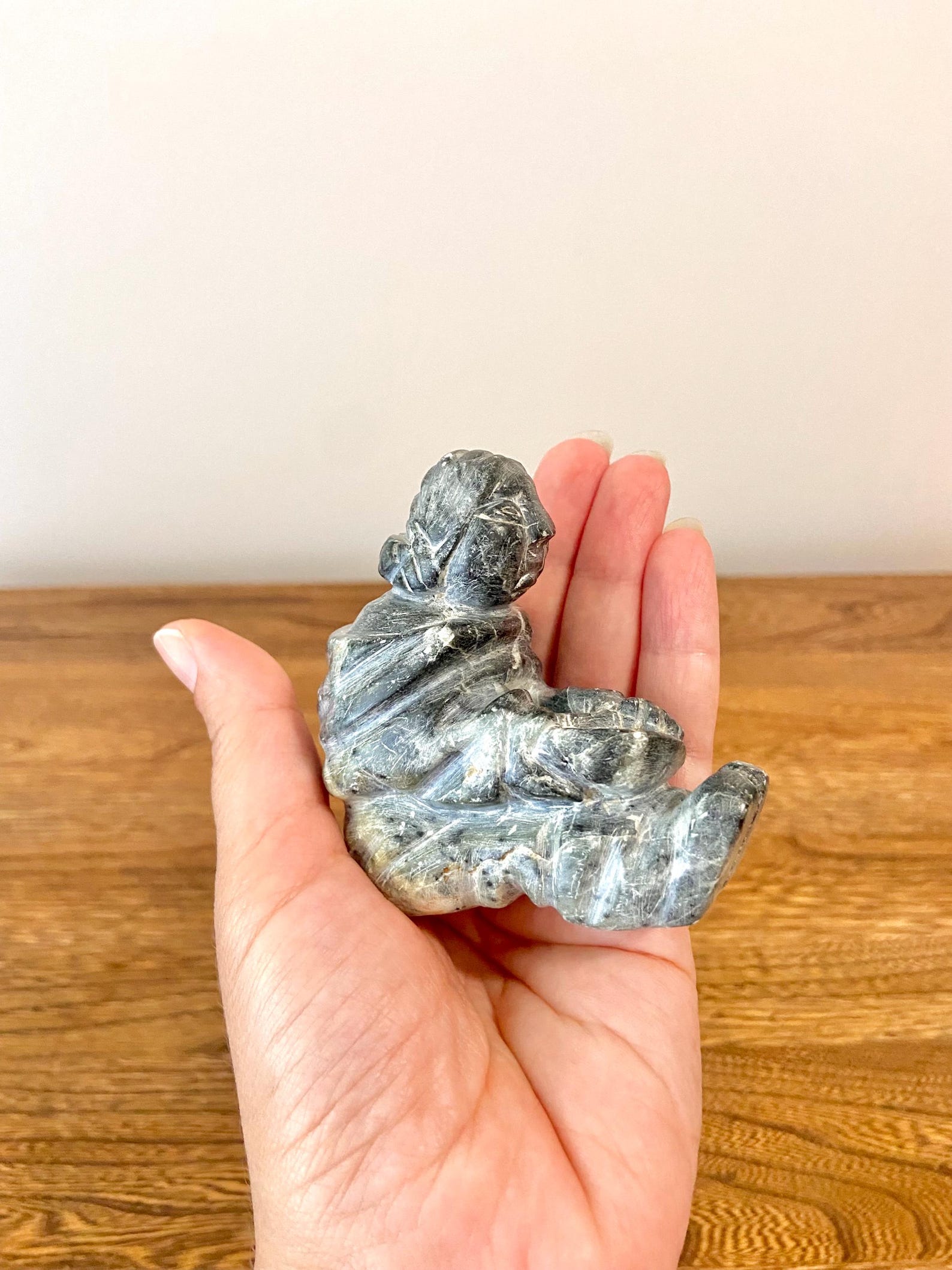 Hand Carved Inuit Soapstone Sculpture - Signed Eskimo Statue, Figurine ...