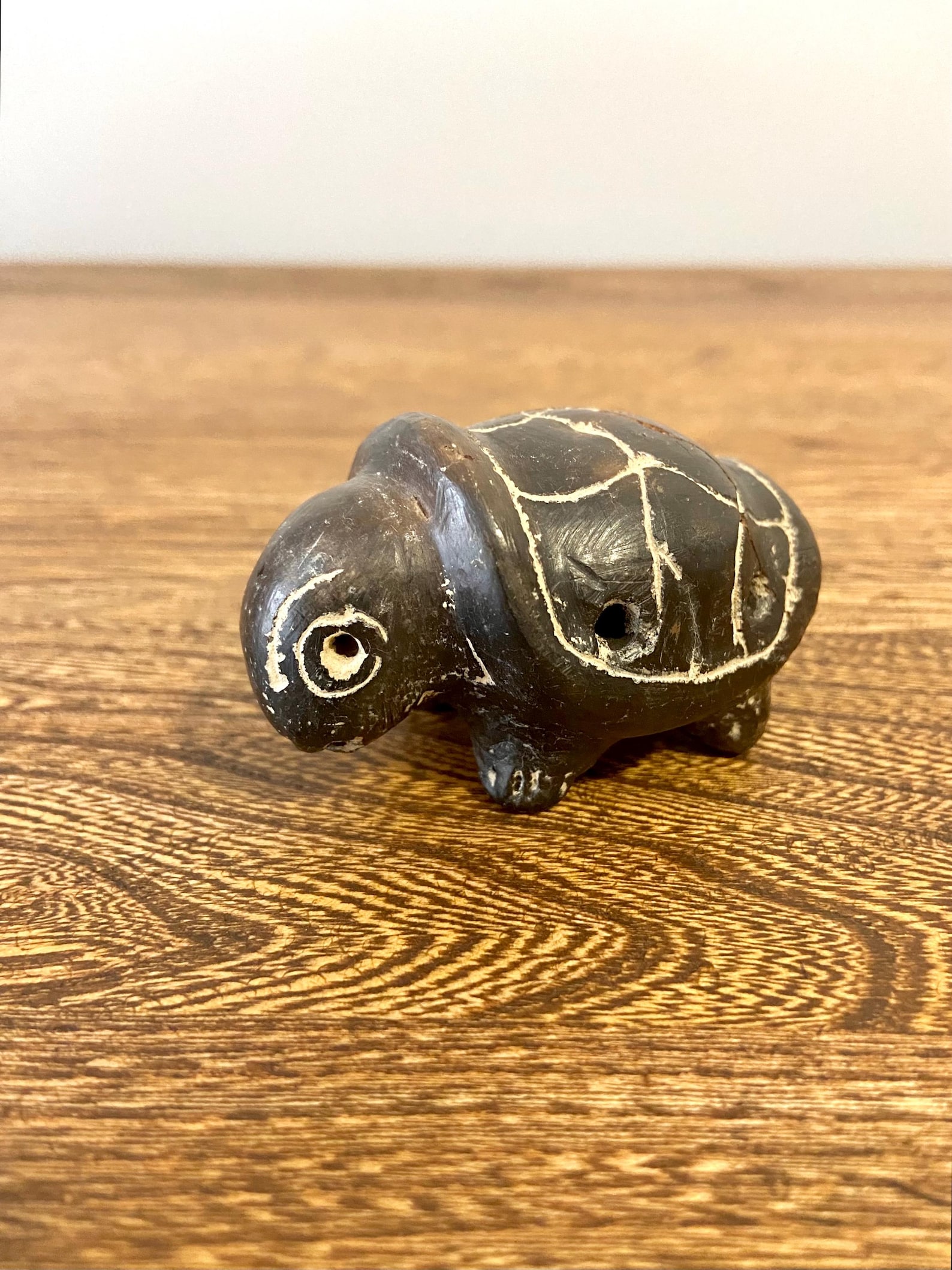 Vintage Turtle Ocarina Flute, Handcrafted Clay Wind Instrument, Tribal ...