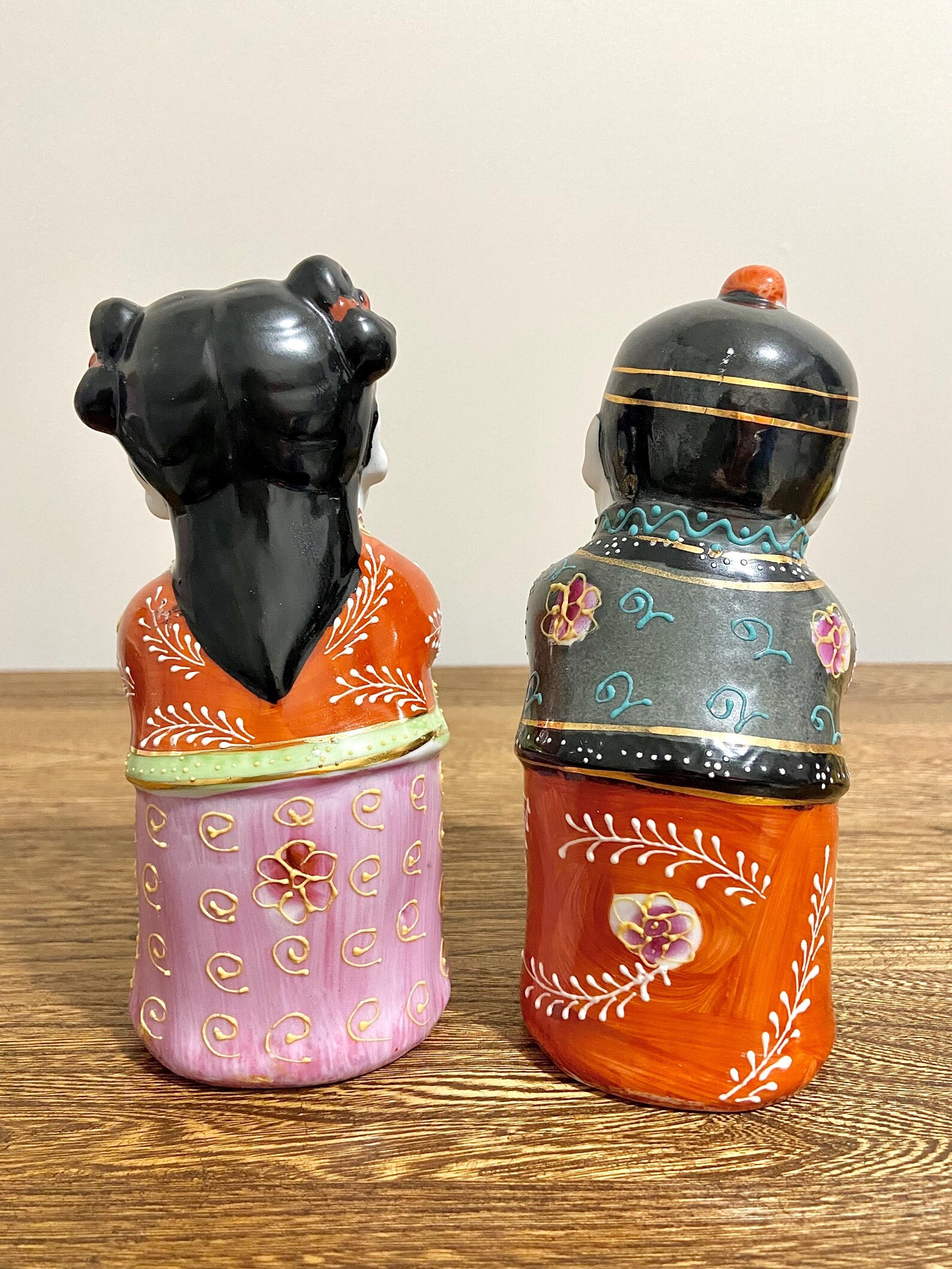 Rare Vintage Chinese Jintong (golden Boy) and Yunu (jade Girl ...