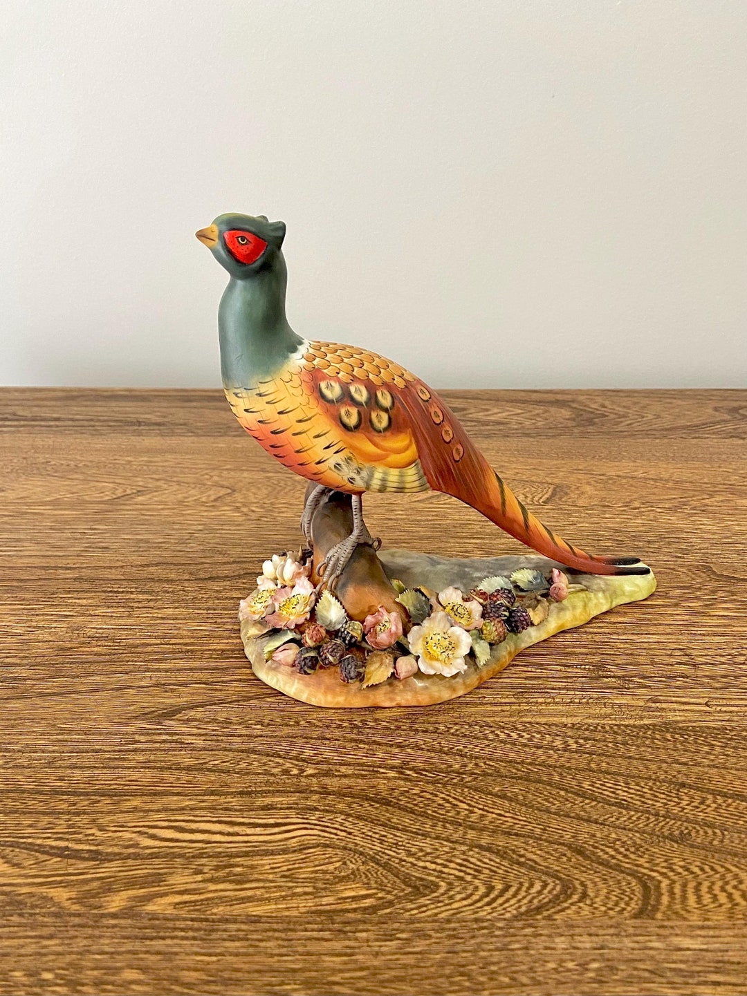 Vintage Royal Crown Derby Pheasant Figurine English Bone China, Hand ...