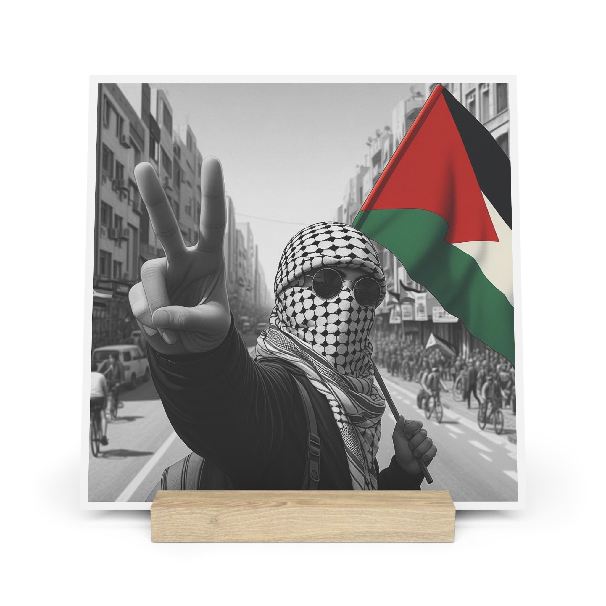 Palestine Peace Sign Board With Stand - Etsy