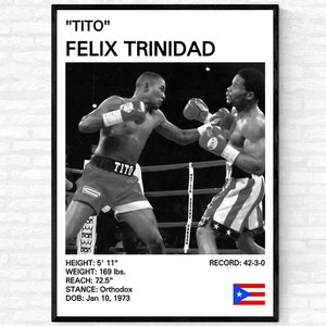 Felix Trinidad Poster, Felix Trinidad Boxing Print, Boxing Posters ...