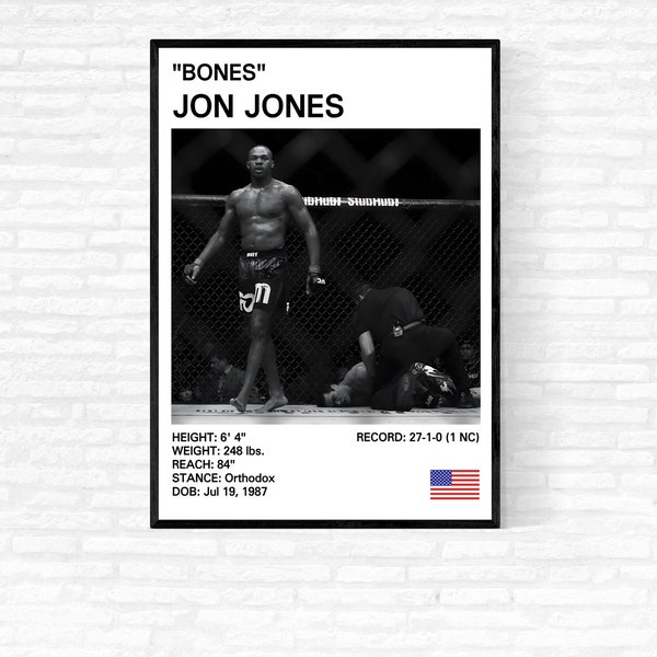 Jon Jones Mma Poster - Etsy