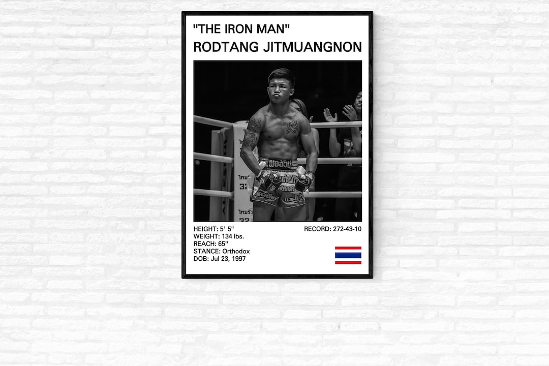 Rodtang Poster, Rodtang Jitmuangnon Print, Muay Thai Posters, Muay Thai ...