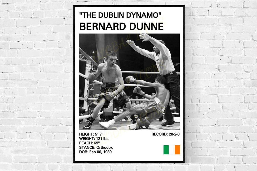 Bernard Dunne Boxing Print: Irish Boxing Legend Poster - Etsy