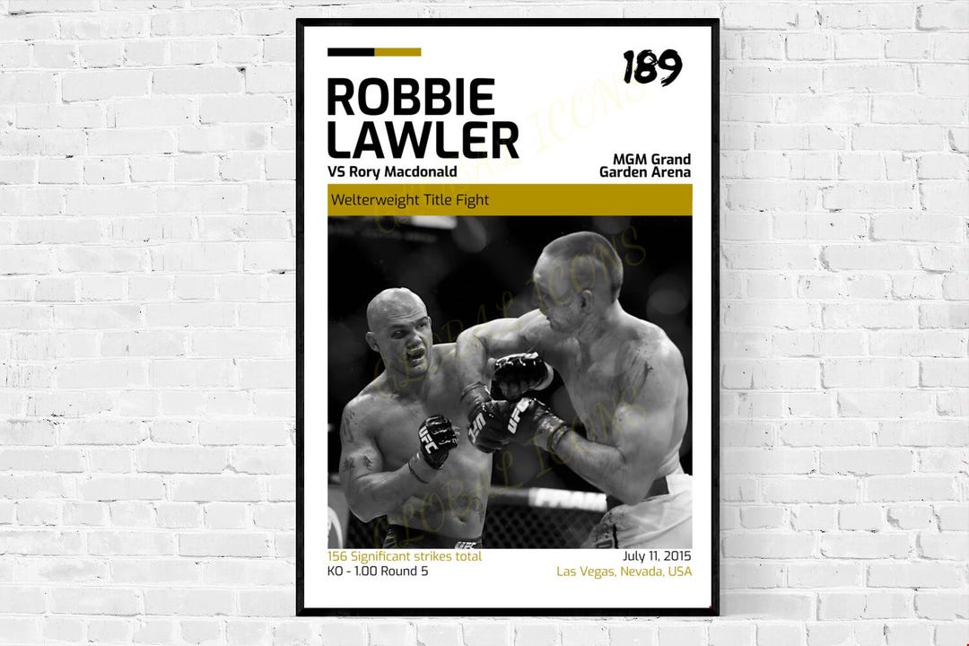 Robbie Lawler V Rory Macdonald MMA Poster - Etsy