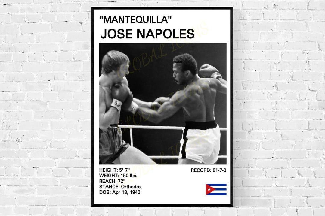 Jose Napoles Poster, Jose Napoles Boxing Print, Boxing Posters, Boxing ...