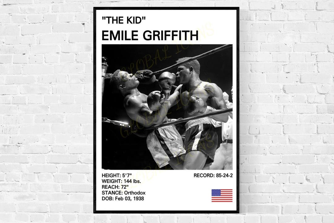 Emile Griffith Boxing Poster: Vintage Boxing Print - Etsy