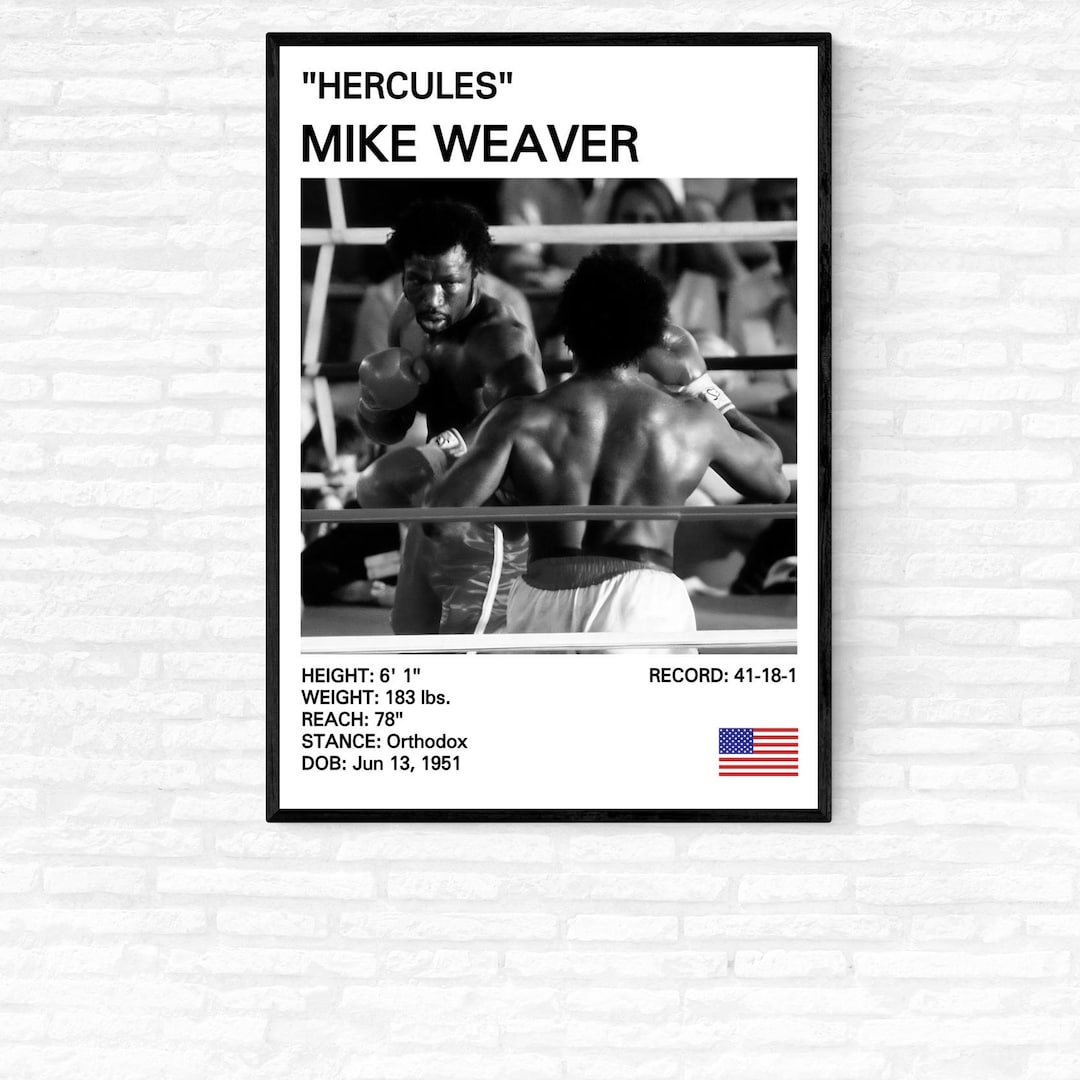 Mike Weaver Poster, Mike Weaver Boxing Print, Boxing Posters, Boxing Gifts - Etsy