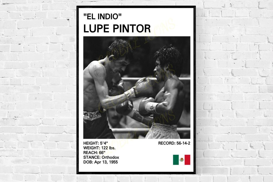 Lupe Pintor Boxing Poster: Vintage Boxer Print, Boxing Gift - Etsy UK